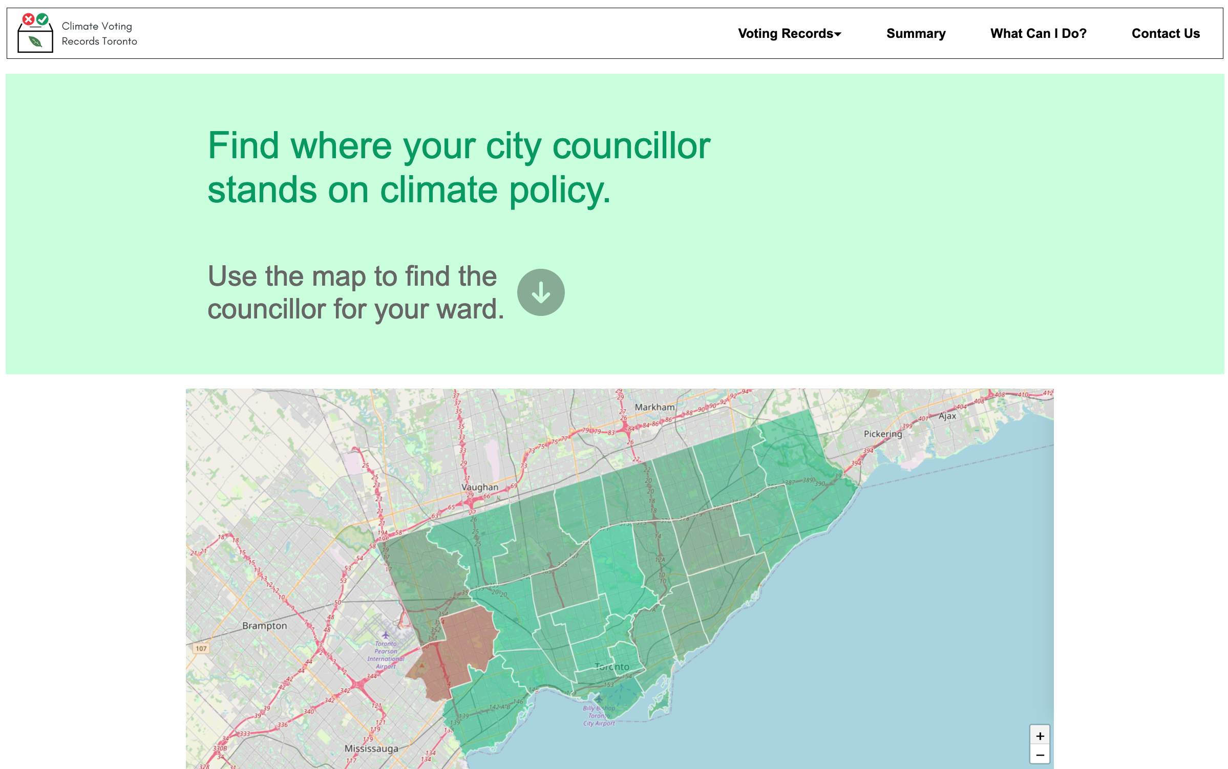 Climate Voting Records Toronto | ClimateFast